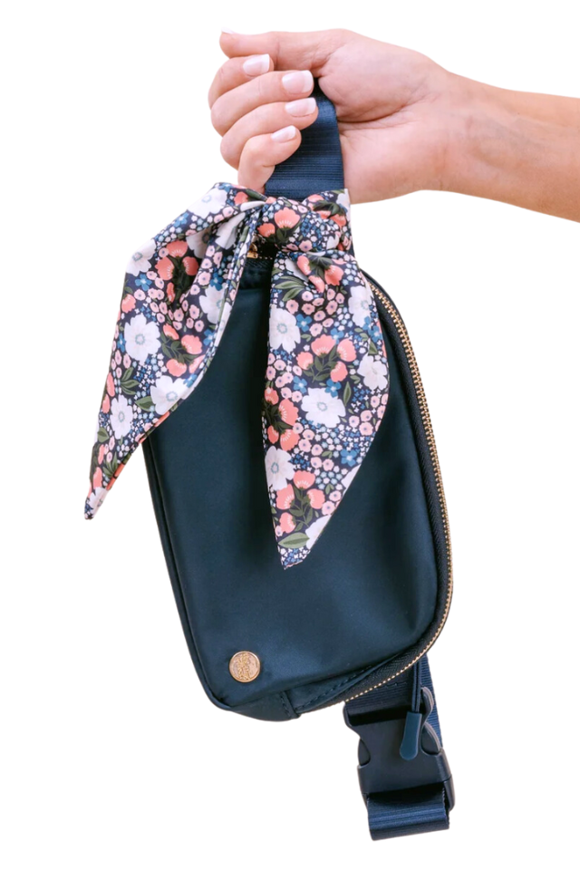 The Darling Effect Belt Bag & Hair Scarf - Navy – Seaside Shoes & Swim